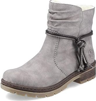 Rieker Femme Bottines Y7463, Dame Bottines,Bottes,Demi-Bottes,Bottillon,Plat,Gris (Grau / 40),40 EU / 6.5 UK