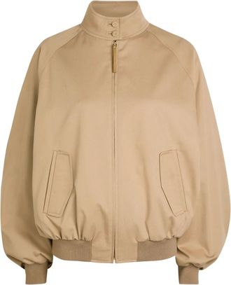 Gabriela Hearst Wynne zip-up bomber jacket - Nude