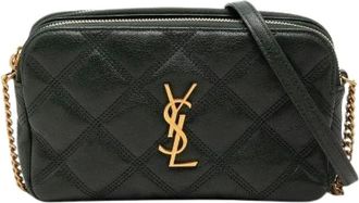Saint Laurent Pre-owned Becky Leather Chain Shoulder Bag - Femme - Pre-owned - Vert - Taille: ONE Size