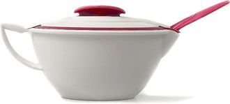 Tupperware Thermo-Duo Sauciere 400 ml wei&szlig; Brombeere servieren + L&ouml;ffel Iso-Duo