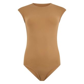 Fabiana Filippi Femme, Tops, Beige, Taille: 36 FR Bodysuit &agrave; Manches Courtes