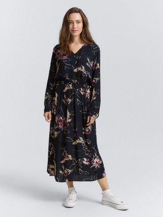Tom Tailor Sommerkleid Kleider & Jumpsuits Maxi-Kleid mit Blumenmuster