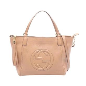 Gucci Pre-owned Sac 2-en-1 en cuir Soho Interlocking G - Femme - Pre-owned - Beige - Taille: ONE Size
