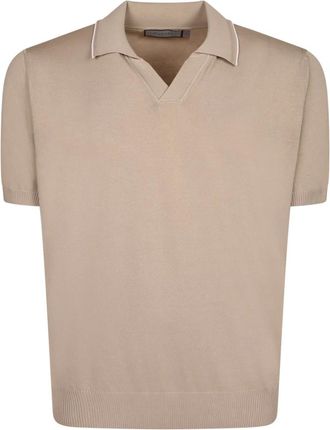 Canali Homme, Tops, Beige, Taille: XL Polo en coton