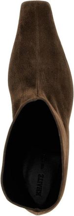 Khaite Calf Suede Ankle Boot - Brown