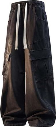 Generic Jean classique pour homme - Coupe droite - Moderne - Pantalon cargo - Hip Hop - Streetwear - Pantalon dext&eacute;rieur d&eacute;contract&eacute; - Pantalon basique - Coup