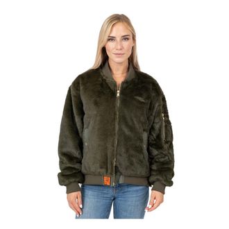 Bombers Original Damen, Jacken, Gr&uuml;n, LGr&ouml;&szlig;e