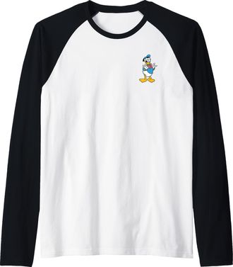 Disney Donald Duck Retro Pose Pocket Logo Raglan