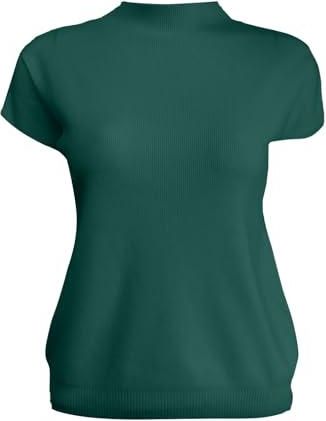 Generic Femme Tee Shirt Grande Taille D&eacute;contract&eacute; Imprim&eacute; T-Shirt Top Manche Courte D&eacute;t&eacute; Amples Basique Tshirt Sport Chic Col en Rond Haut Tunique &Agrave; Manches C