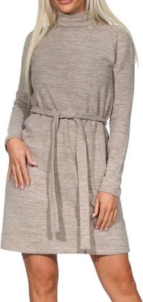 Vero Moda Vmbella Ls JRS Noos Robe Courte Jersey, Silver Mink Melange, XL Femme