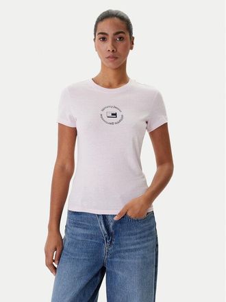 Tommy Jeans T-Shirt DW0DW22273 Rosa Slim Fit