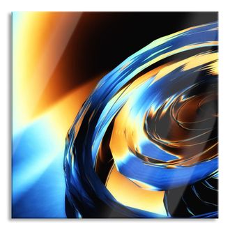 Pixxprint Glasbild, Wandbild auf Echtglas, Abstrakte Form, 40x40 cm, inkl. Aufhängung und Abstandshalter