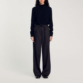 Sandro Pantalon &agrave; rayures