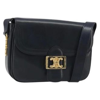 Celine Sac bandouli&egrave;re vintage doccasion - Femme - Pre-owned - Bleu - Taille: ONE Size
