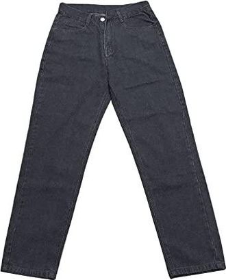 Generic Jean classique de style urbain pour homme avec poches, coupe décontractée, respirant pour les activités de plein air et pantalon confortable, Noir, XX