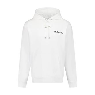 Balmain Wei&szlig;e Bestickte Kapuzen-Sweatshirt - - Sweatshirts & Hoodies - Herren - Wei&szlig; - M