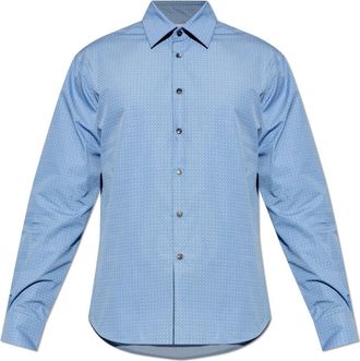 Ferragamo Homme, Chemises, Bleu, Taille: M Monogram Shirt