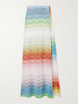 Missoni Mare Striped Metallic Crochet-knit Maxi Skirt - Multi
