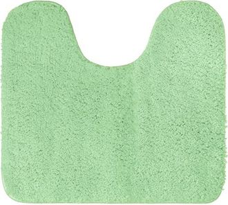 Brandsseller Tapis de bain antidérapant - 45 x 50 cm - Avec découpe en microfibre douce - Vert
