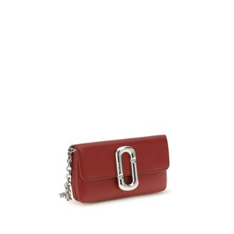 Marc Jacobs Saffiano Leather Shoulder Bag - Red