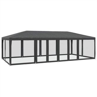 vidaXL Tente de f&ecirc;te avec 12 parois lat&eacute;rales maille anthracite 8x4 m vidaXL