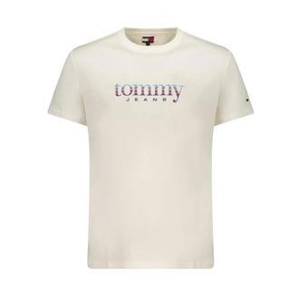 Tommy Hilfiger Bianco Baumwoll-Rundhals-T-Shirt - - Tops - Herren - Wei&szlig; - XL