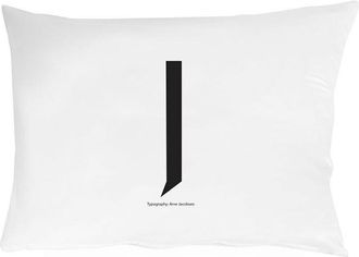 DESIGN LETTERS Buchstaben Kissenbezug (A-Z) | Baumwolle Kissenbezug 70x50 | Kissenbezug Weiß | Ideal für dekokissen, Outdoor Kissen, Couchkissen & Sofa Kissen