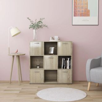 vidaXL Vidaxl - B&uuml;cherregal Sonoma-Eiche 90x30x90 cm Holzwerkstoff