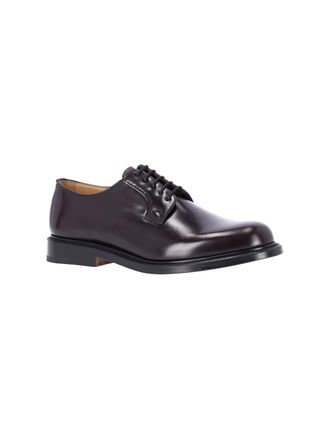 Churchs Mens Flat Shoes Red Calf Leather