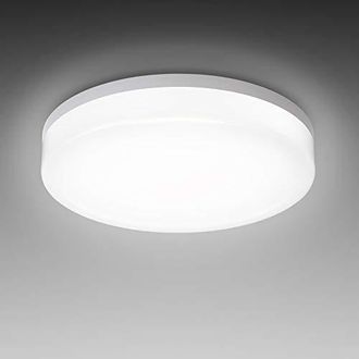 B.K.Licht Deckenlampe f&uuml;r das Bad mit neutralwei&szlig;er Lichtfarbe, IP54, 13 Watt, 1600 Lumen, LED Deckenleuchte, LED Lampe, Badlampe, Badezimmerlampe, K&uuml;chenlampe,