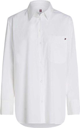 Tommy Hilfiger Hemd f&uuml;r Damen, leger, Lang&auml;rmlig (Aufgehelltes Wei&szlig;)
