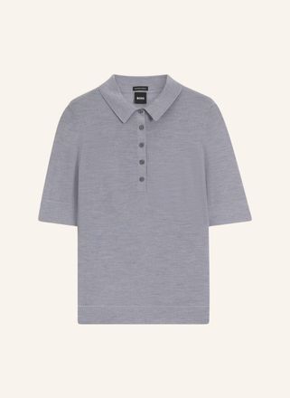 HUGO BOSS Poloshirt Fidenka Aus Merinowolle grau