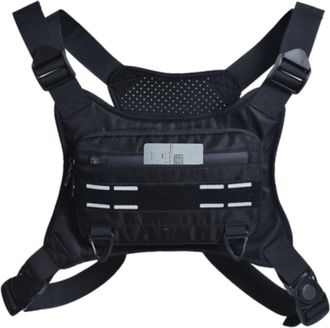 Generic Running Chest Bag - Reflektierende Sicherheits-Aufbewahrungspaket, verstellbare Passform mit atmungsaktiver Weste, schwei&szlig;best&auml;ndiges Tragen Design, l