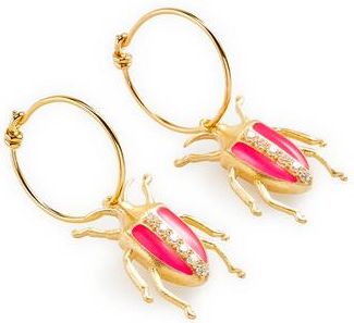 Ileana Makri Boucles doreille pendentif scarabée