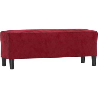 vidaXL Vidaxl - Banc Rouge bordeaux 100x35x41 cm Velours