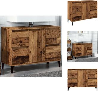 vidaXL Vidaxl - Armoire d&eacute;vier vieux bois 80x33x60 cm bois ding&eacute;nierie - Meuble De Lavabo - Meubles De Lavabo - Meuble Sous Lavabo - Meuble De Lavabo De