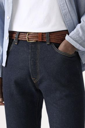 Levi's Ceinture Stretch Tress&eacute;e - Homme - Neutral / Leather Brown - 100