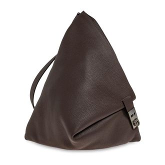Ferragamo Homme, Sacs, Brun, Taille: ONE Size Twins Single-Shoulder Backpack
