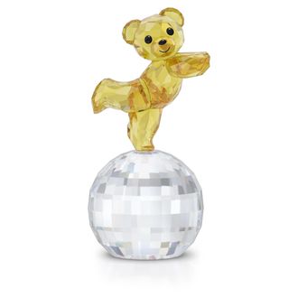 Swarovski Kris B&auml;r Auf in die Disco, Ornament mit Strahlenden Kristallen