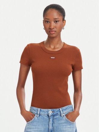 HUGO BOSS T-Shirt Easy 50523924 Braun Slim Fit
