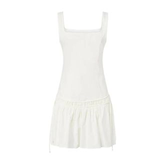 Pinko Enna Abito Popeline - - Dresses - Damen - Wei&szlig; - M