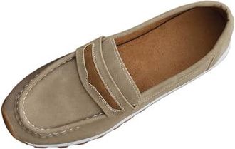 Generic Mocassins d&eacute;contract&eacute;s &agrave; bout rond pour femme - &Eacute;l&eacute;gantes - Classiques - Antid&eacute;rapantes - L&eacute;g&egrave;res - Polyvalentes - Confortables - Chaussures plates &agrave; 