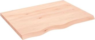 vidaXL Waschtischplatte 80x60x(2-4) cm Massivholz Unbehandelt Vidaxl