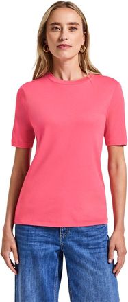 Street One Damen 3228125 Basic Shirt mit Turtleneck, Almond Coral, 42