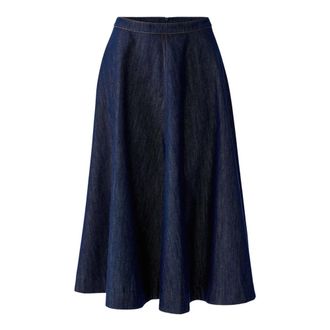 Oui A-Linien Midirock - - Skirts - Damen - Blau - L