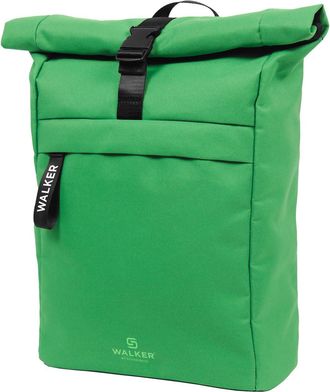 Walker Classic Rucksack Roll Top Digital Green mit Hauptfach, Laptopfach, ergonomischen Schulterriemen und Mittelfach mit Handytasche, wasserabweisend, ca. 2
