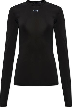 Off-white Femme, Tops, Noir, Taille: 36 FR Logo T-Shirt