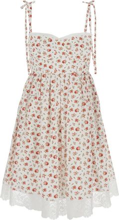 Dolce & Gabbana Femme, Robes, Multicolore, Taille: 40 FR Petite robe courte en popeline &agrave; imprim&eacute; roses