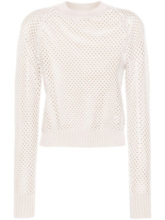 Fabiana Filippi pull en maille ajourée - Tons neutres
