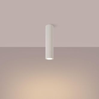 Sollux Lighting Deckenlampe Deckenleuchte Deckenstrahler Lampe Decke Aluminium LED-Gl&uuml;hbirne 3000K warmes Wei&szlig; Licht 1 Flammig 6,5 x 6,5 x 30 cm GLOOW Beige